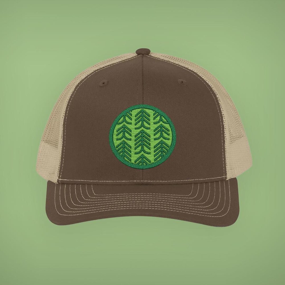Trees Upon Trees Embroidered Merit Badge Unisex Snapback Trucker Cap ...