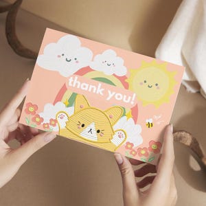 Customizable Digital Thank You Card – Cute & Editable Thank You Card ...
