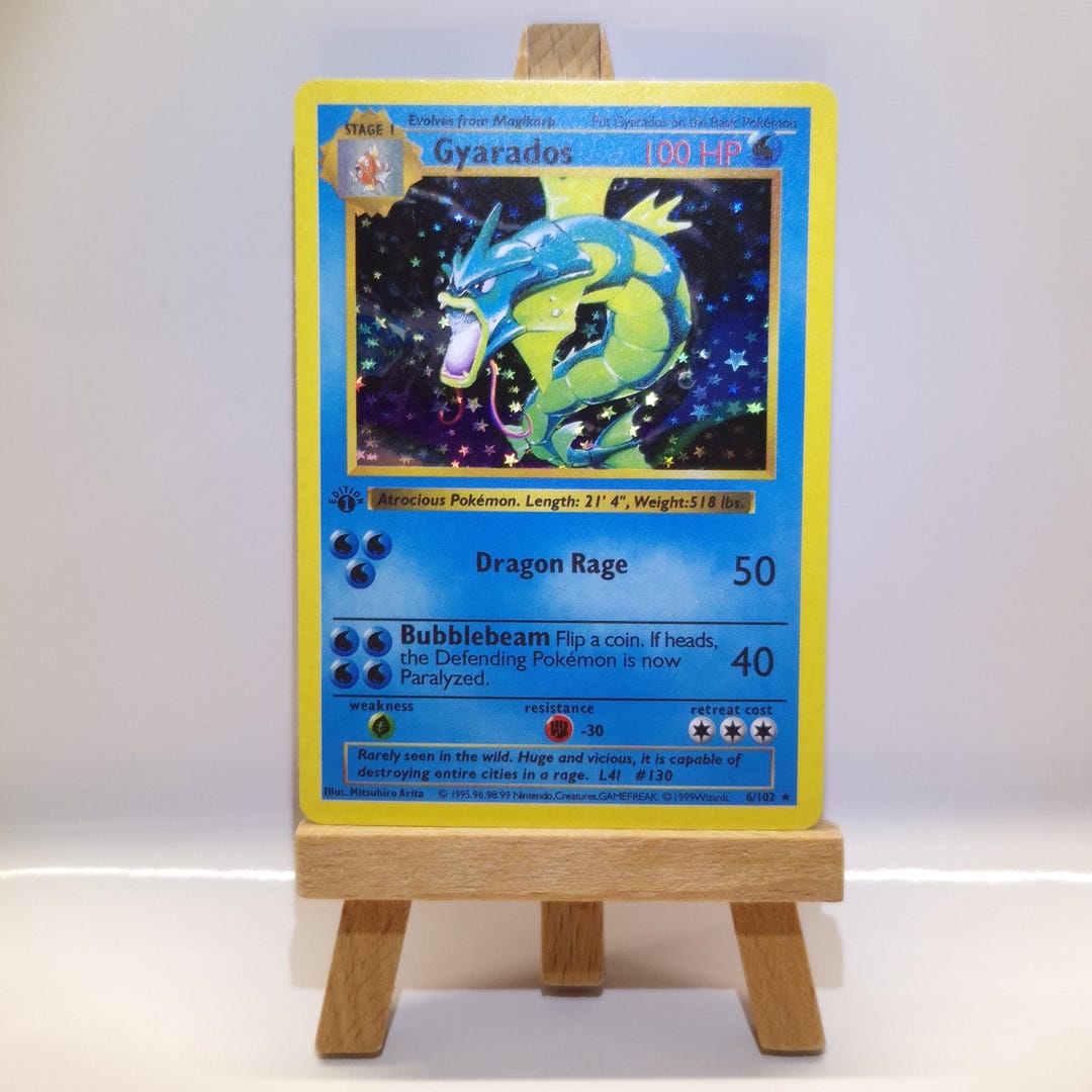 Gyarados / Gyarados Base Set 1 Edition - Holo Pokemon Alternative Card ...
