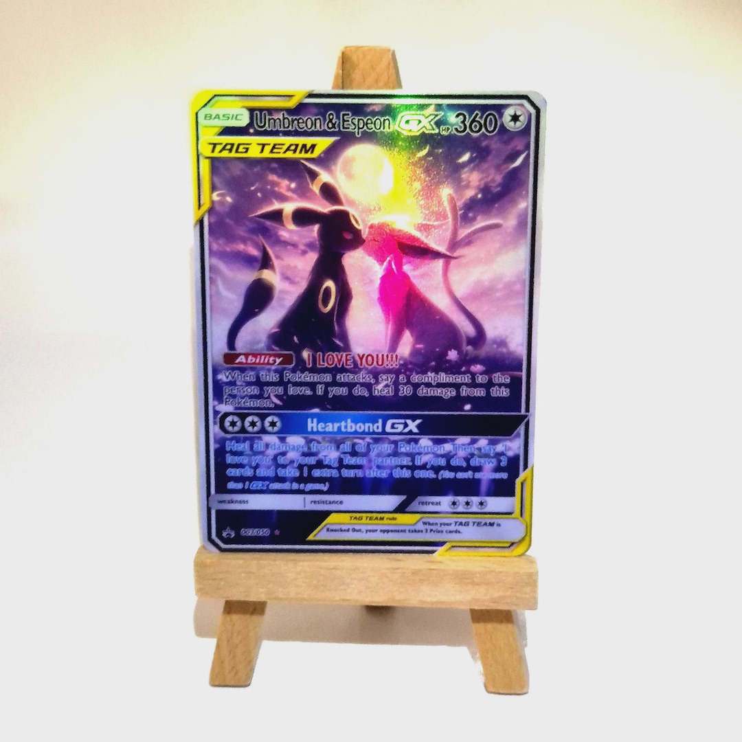 Umbreon and Espeon Tag Team Pokemon LOVE Custom Card - Etsy