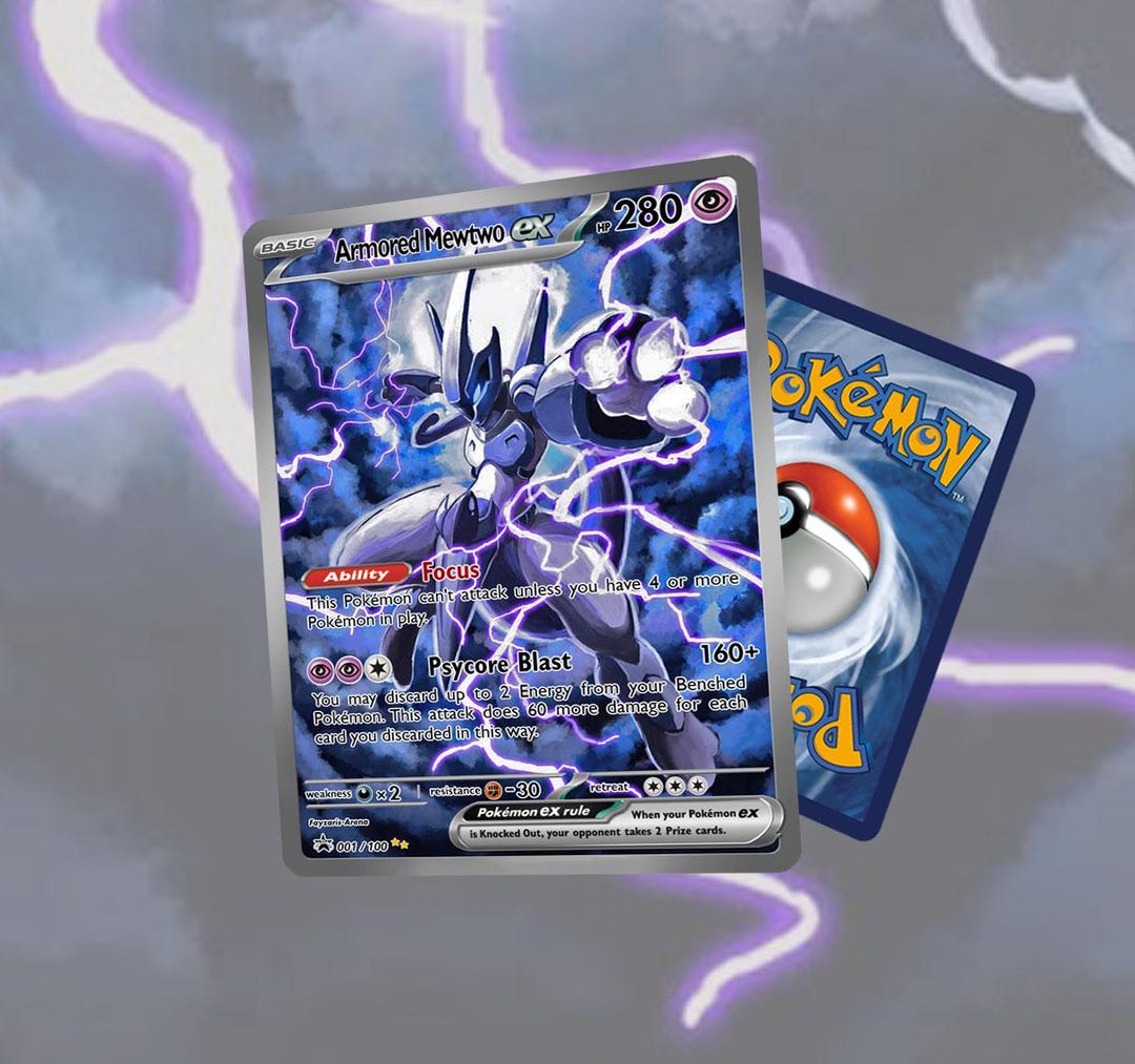 Armored Mewtwo/mewtwo Ex Pokemon Custom Card - Etsy