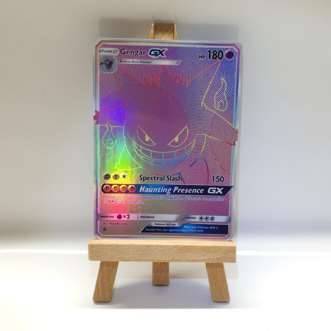 Gengar GX Rainbow Art - Handmade in Holo - Pokemon Custom Card - Etsy