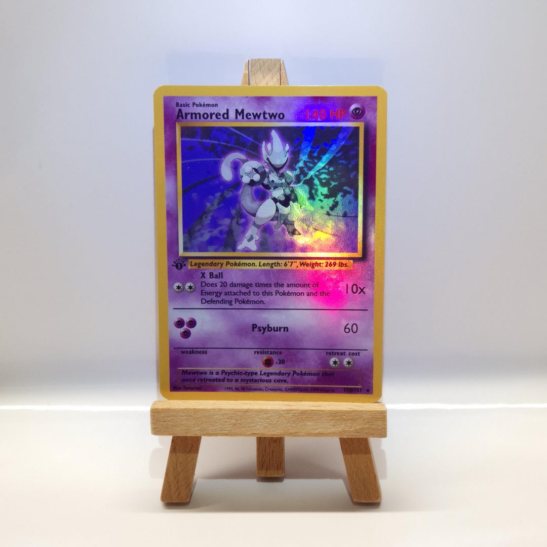 Armored Mewtwo / Mewtwo Holo Pokemon Custom Card - Etsy