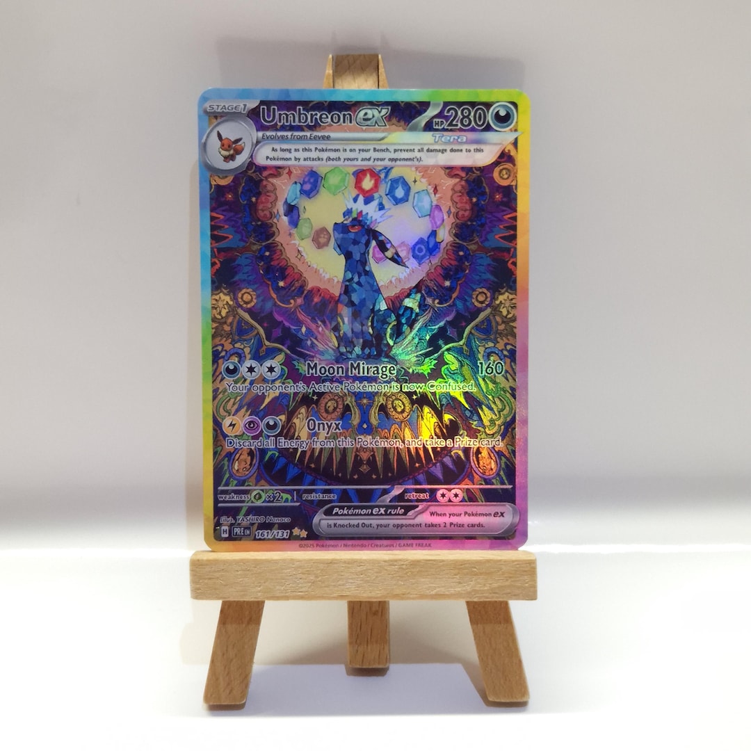 Umbreon Ex Tera / Nachtara Ex Tera Handmade in Holo Pokemon Proxy Card ...