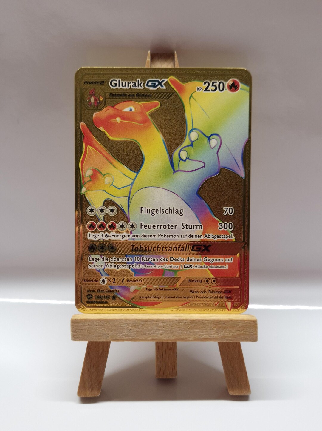 Charizard / Charizard Rainbow Shiny GX Pokemon Proxy Metal Card - Etsy