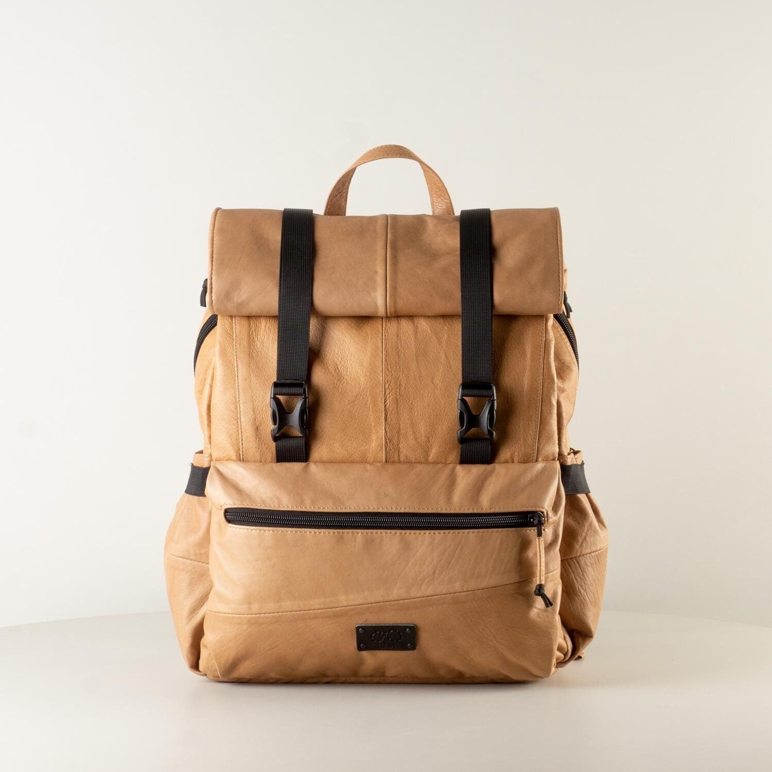 Upcycled Backpack, Eco-friendly Leather Backpack, Travel Backpack ...