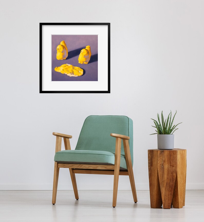 Crime Scene Peeps Art Print From Oil Painting - Creepy Cute Squishy ...