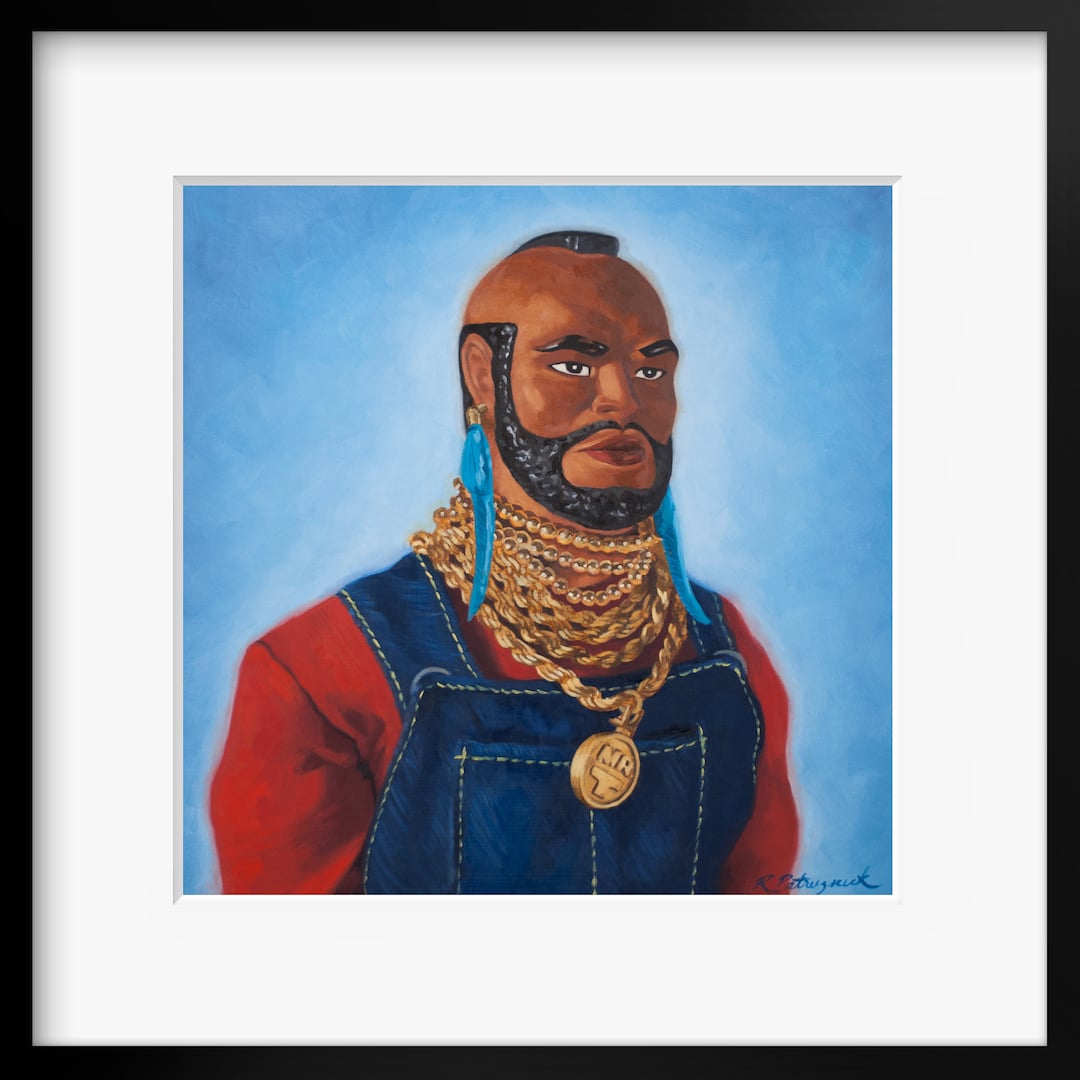 Mr Action Figure Doll Art Print From Oil Painting - Clubber Lang A Team ...
