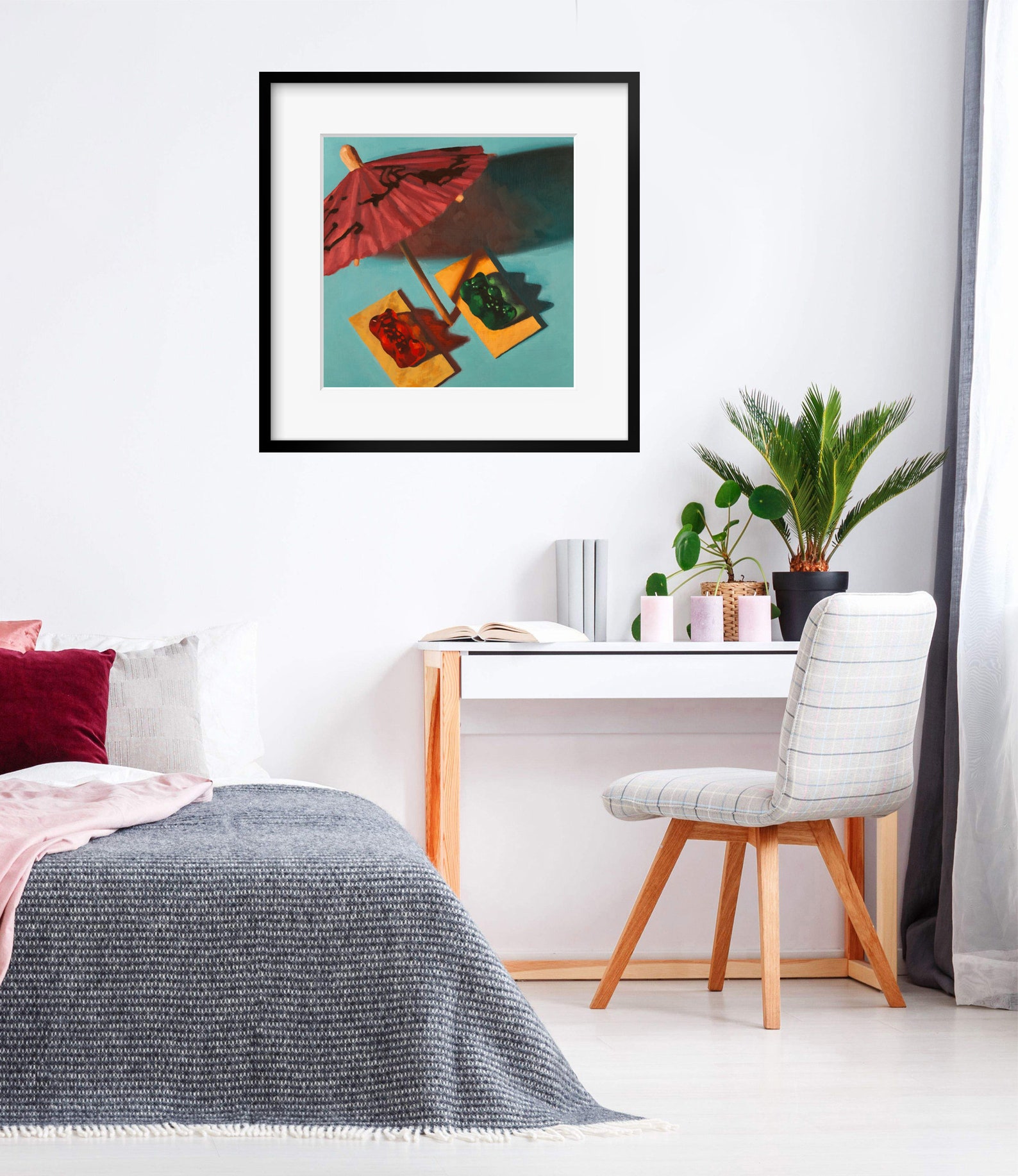 Gummy Bear Beach Bum Art Print From Oil Painting - Tropical Surf Art ...