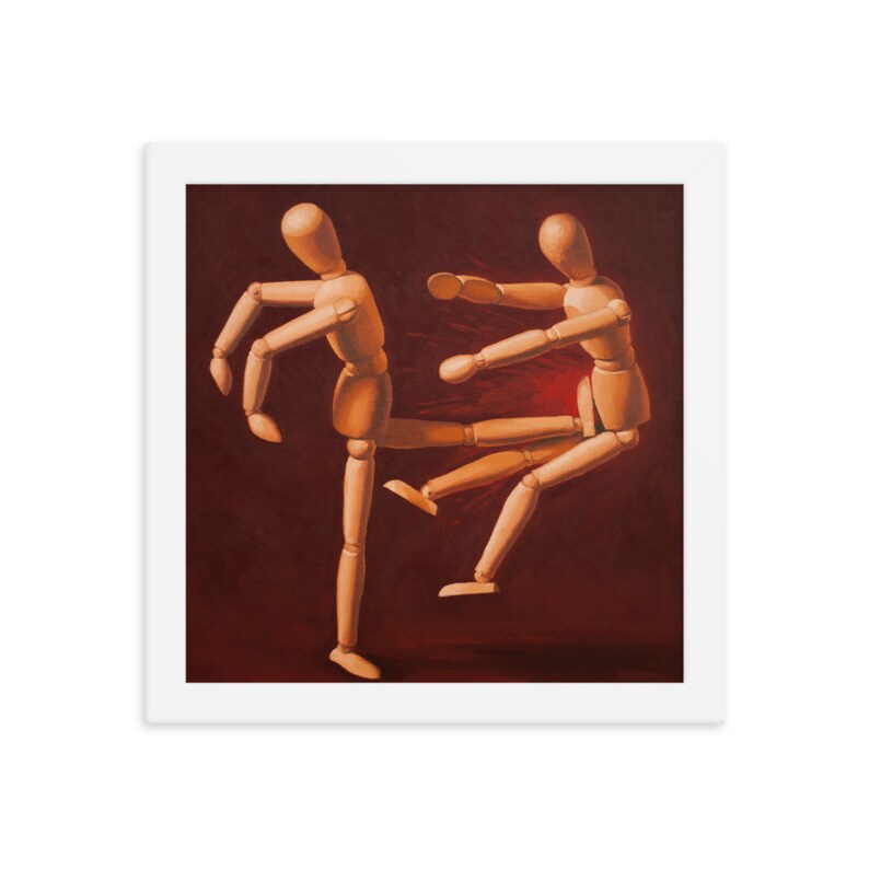 Mannequin Fight Club Framed Art Print From Oil Painting - Ready to Hang ...