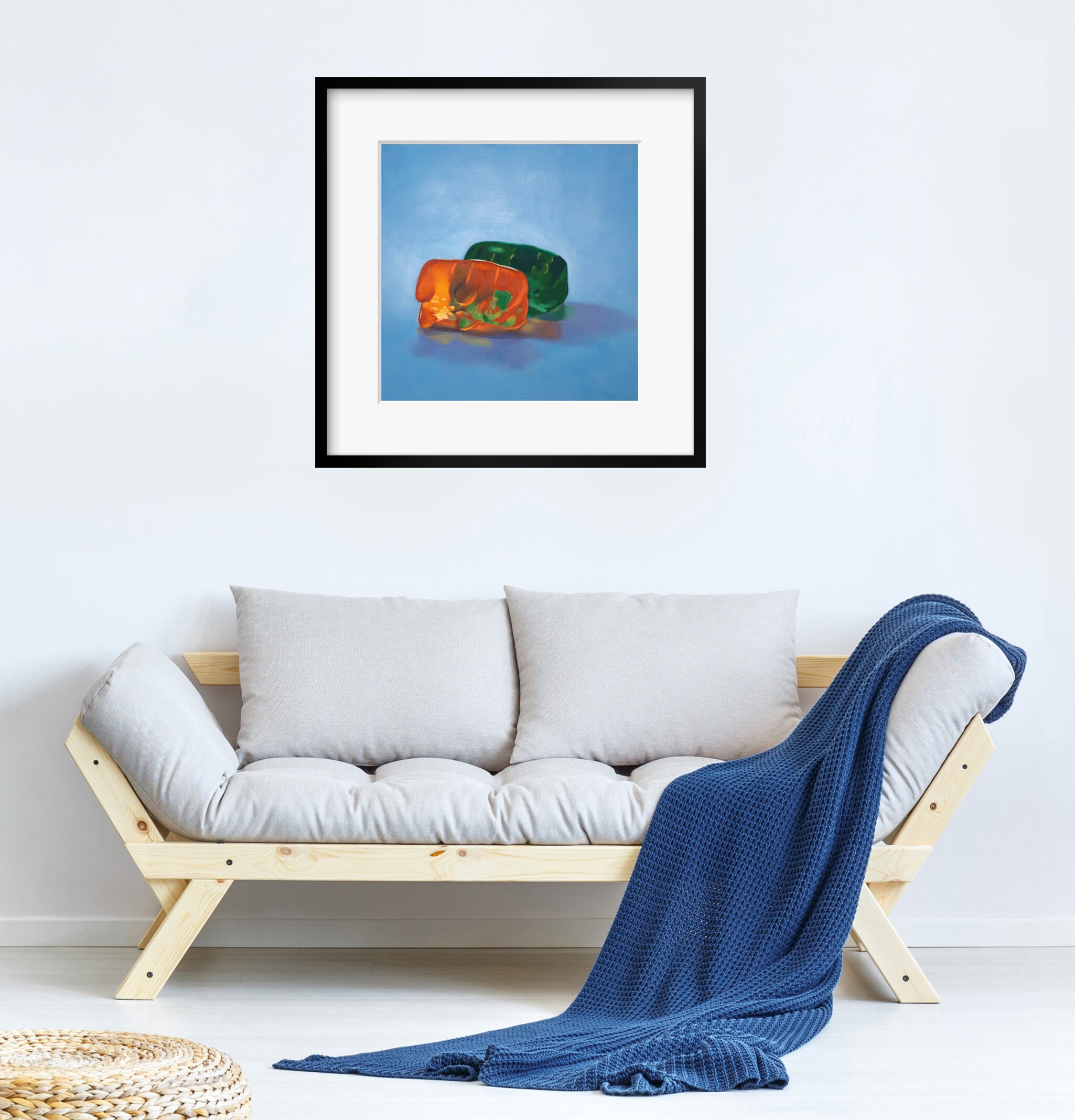 Gummy Bear Spooning Art Print From Oil Painting Cute Bear | Etsy