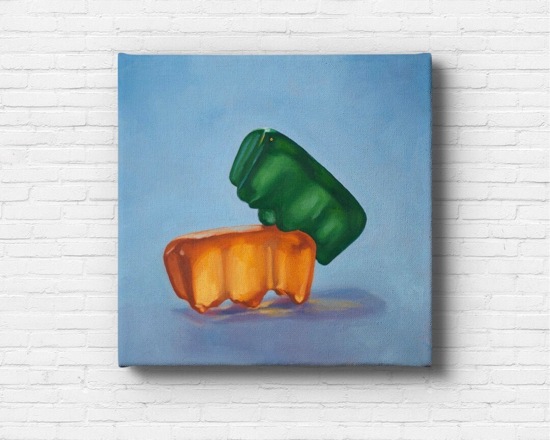 Gummy Bear Hump Stretched Canvas Art Print From Oil Painting – Ready to ...