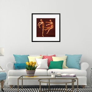 Mannequin Fight Club Art Print From Oil Painting - Manikin Karate Art ...
