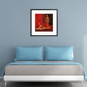 Mannequin Polyamory Art Print From Oil Painting - Erotic Painting of Voyeur Kink Threesome ...