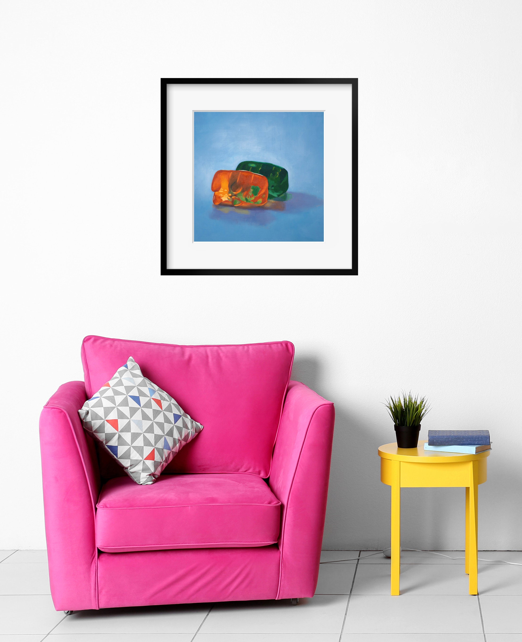 Gummy Bear Spooning Art Print From Oil Painting Cute Bear | Etsy