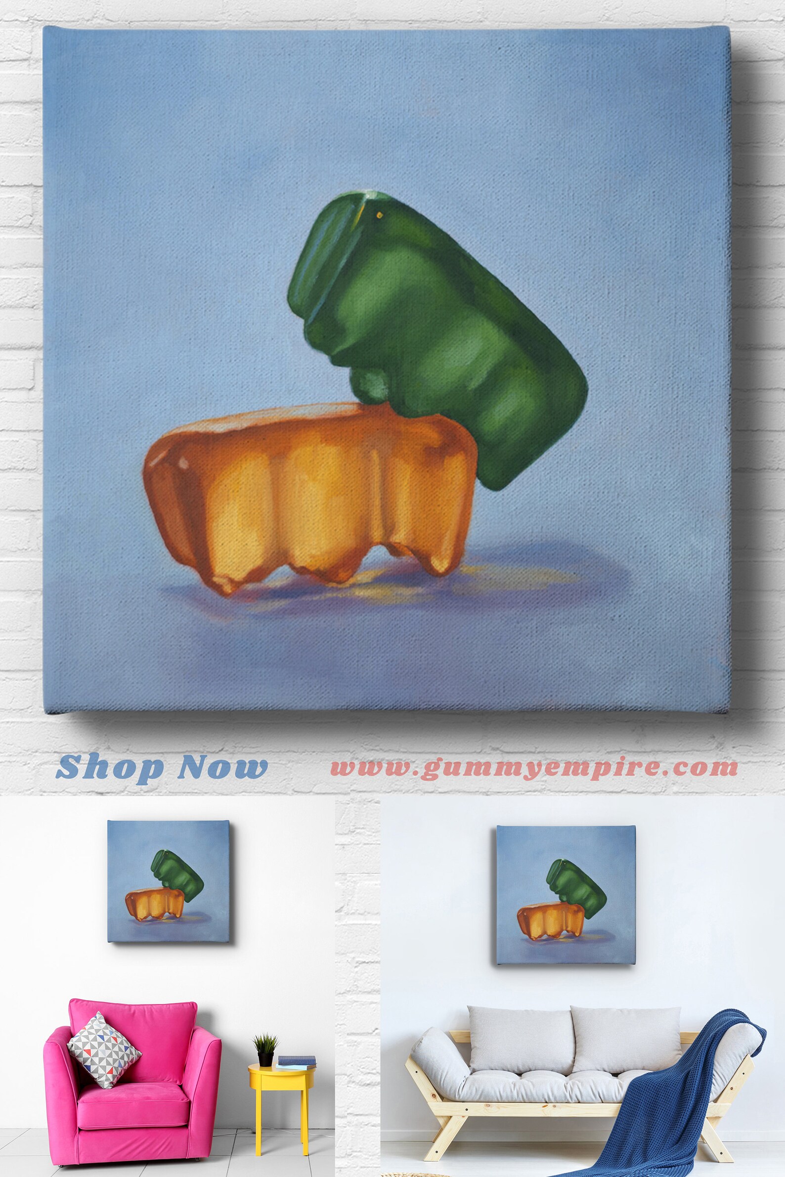 Gummy Bear Hump Stretched Canvas Art Print From Oil Painting - Etsy