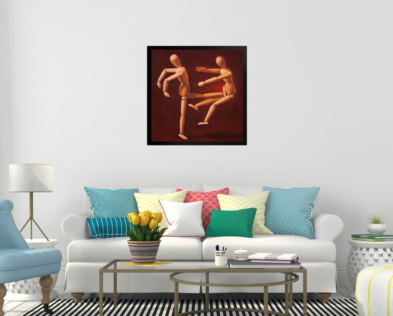 Mannequin Fight Club Framed Art Print From Oil Painting - Ready to Hang ...