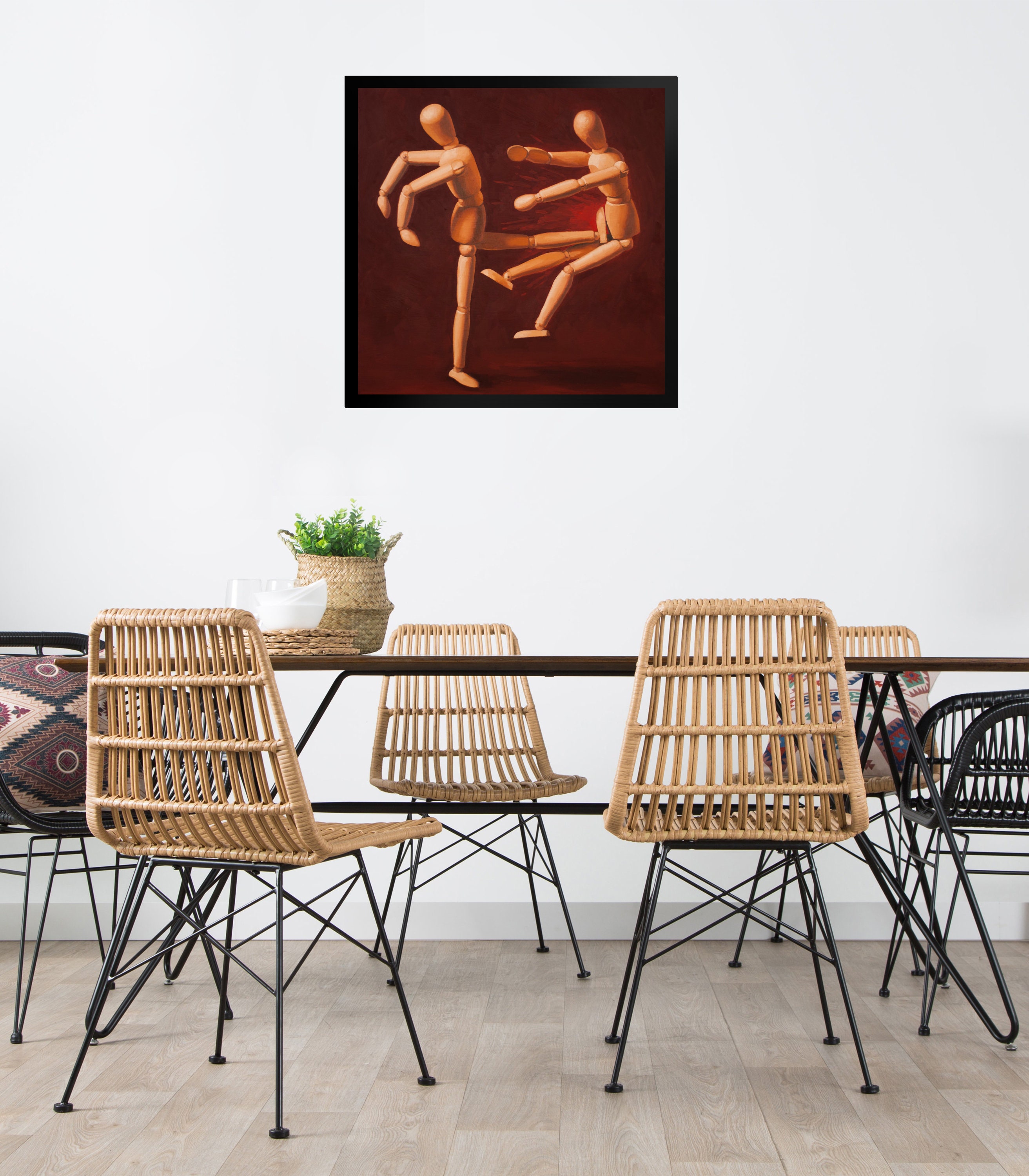 Mannequin Fight Club Framed Art Print From Oil Painting - Ready to Hang ...