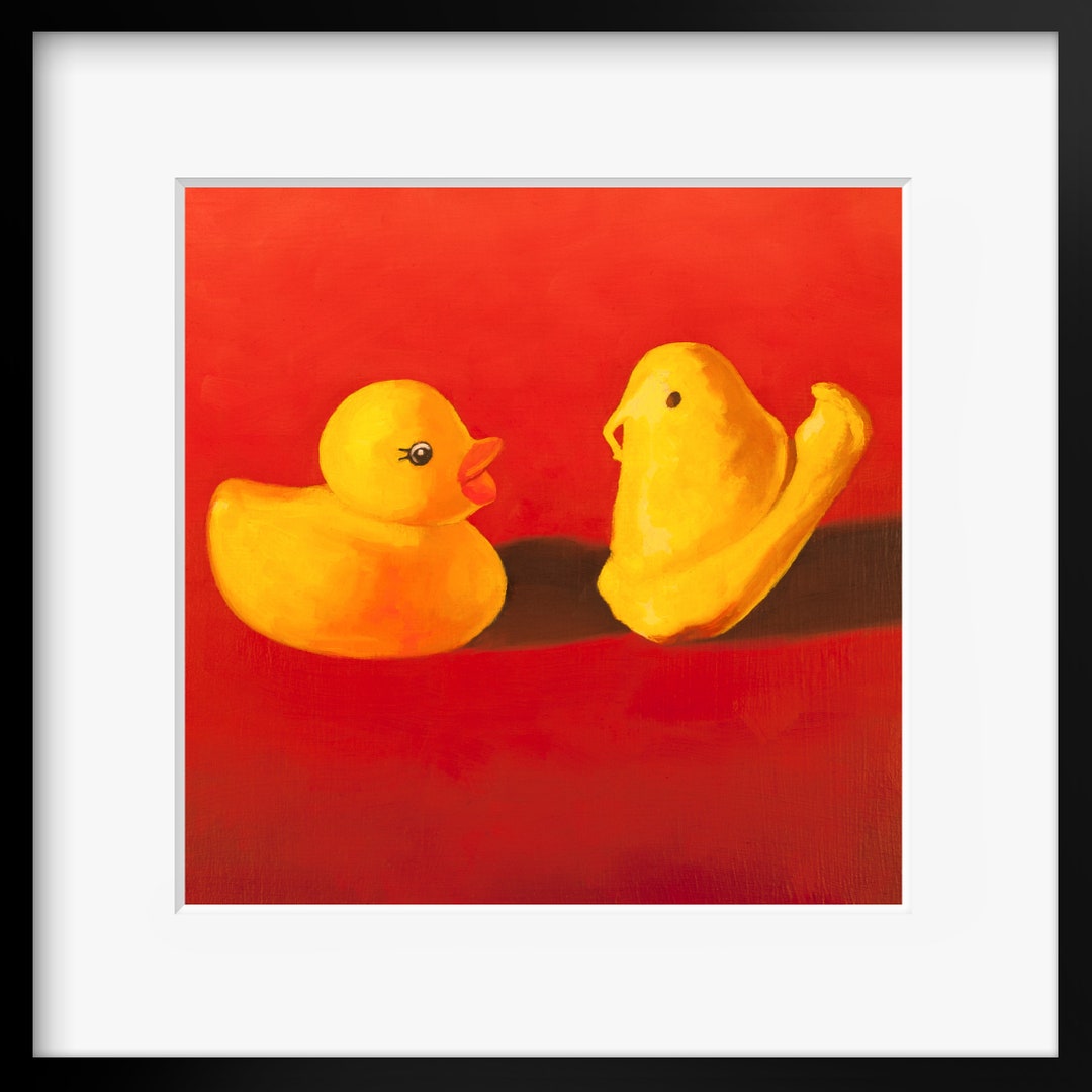 Rubber Duck Peeps Art Print From Oil Painting - Squishy Marshmallow ...