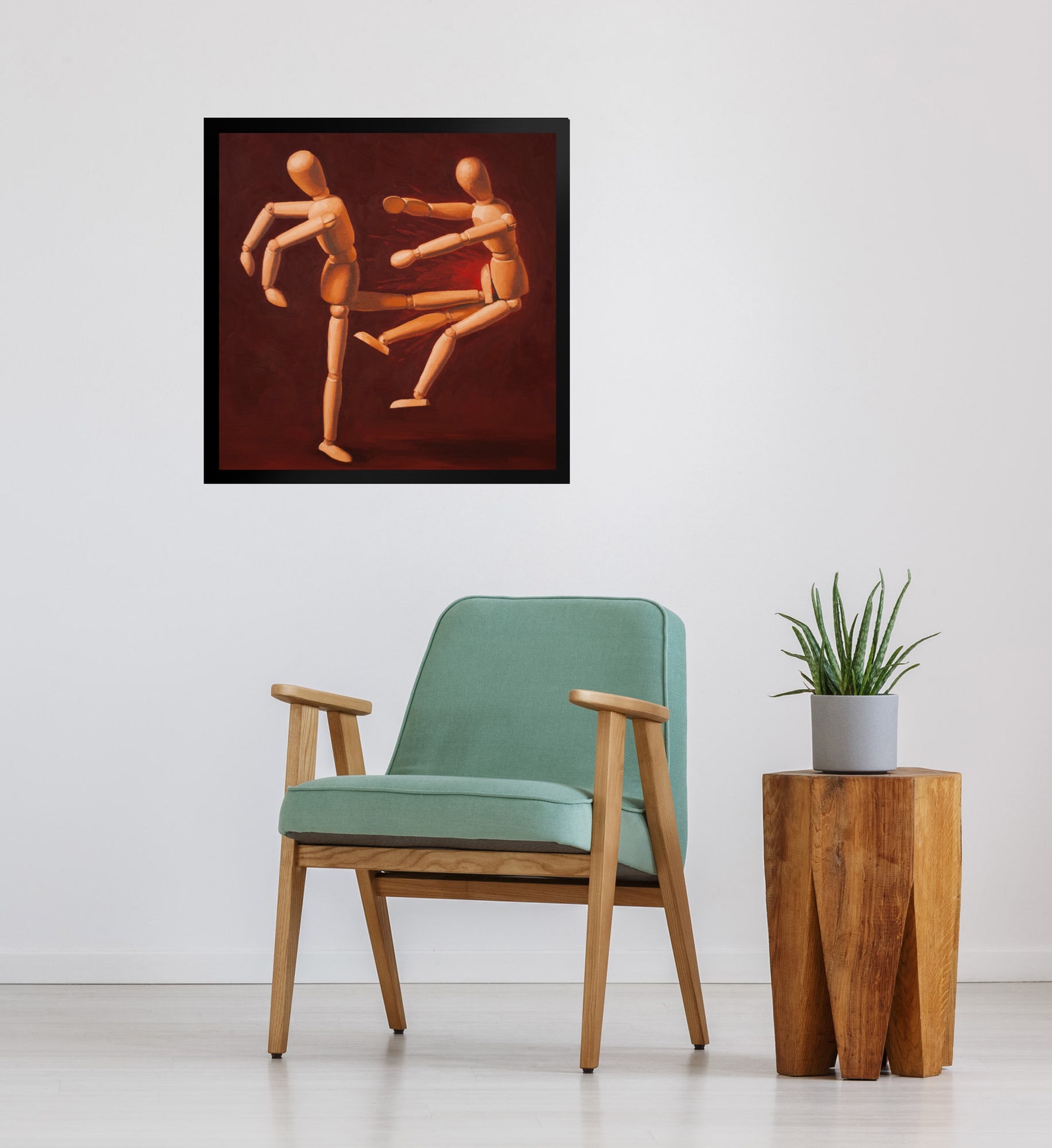 Mannequin Fight Club Framed Art Print From Oil Painting - Ready to Hang ...