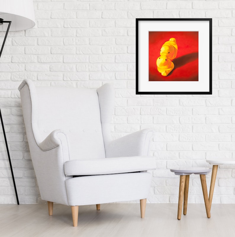 Squishy Peeps Art Print From Oil Painting Marshmallow Peep - Etsy