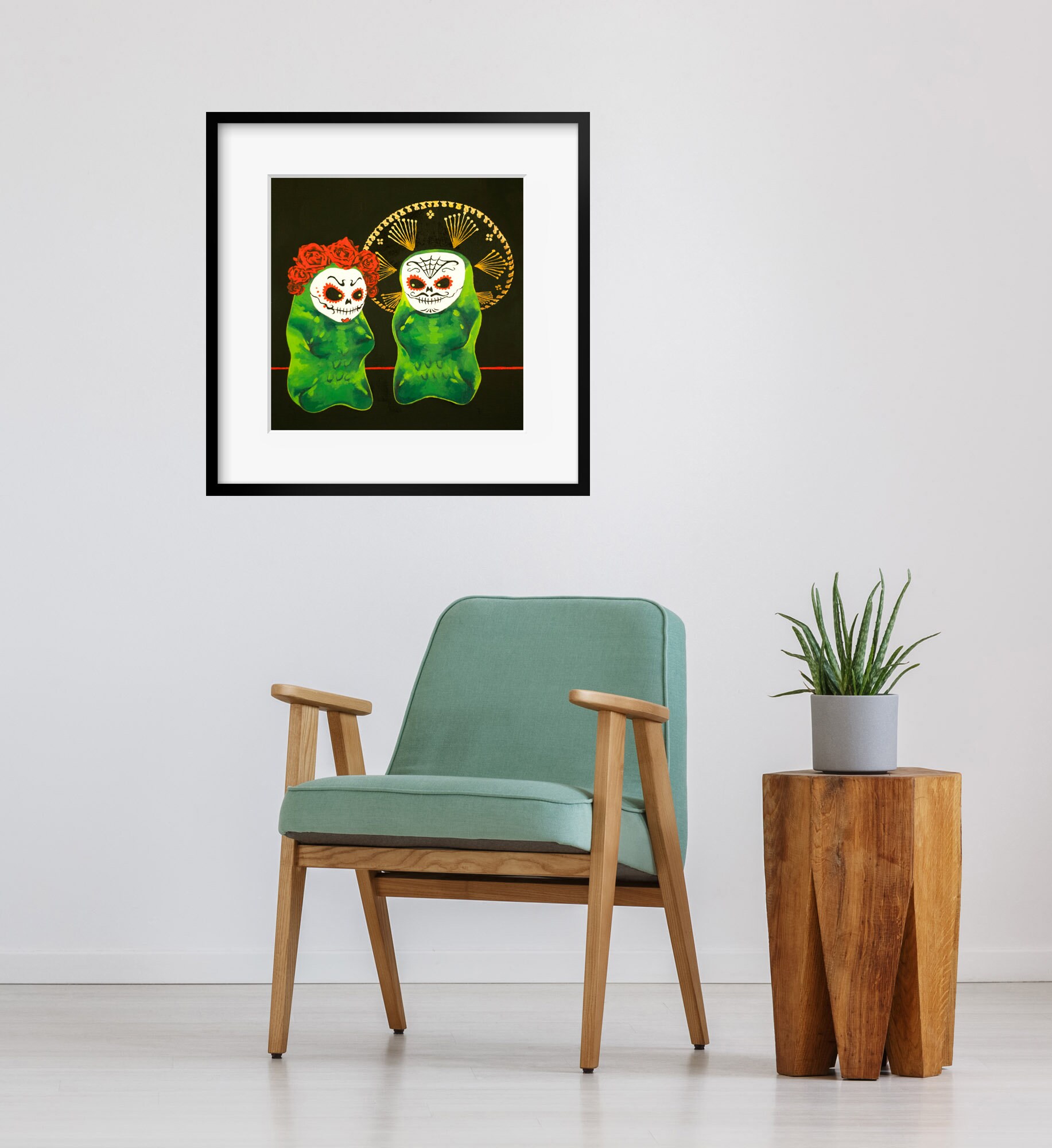Gummy Bear Day Of The Dead art print from oil painting Dia | Etsy
