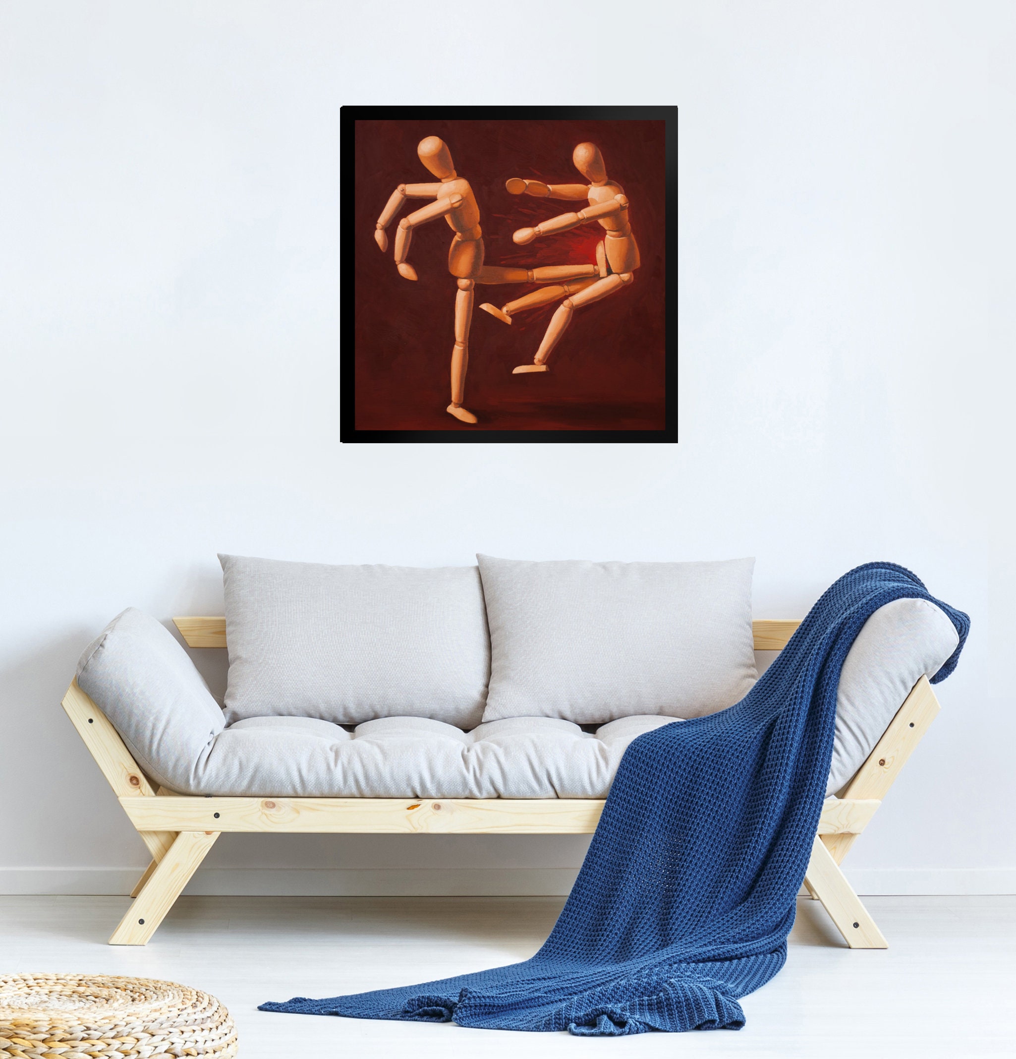 Mannequin Fight Club Framed Art Print From Oil Painting - Ready to Hang ...