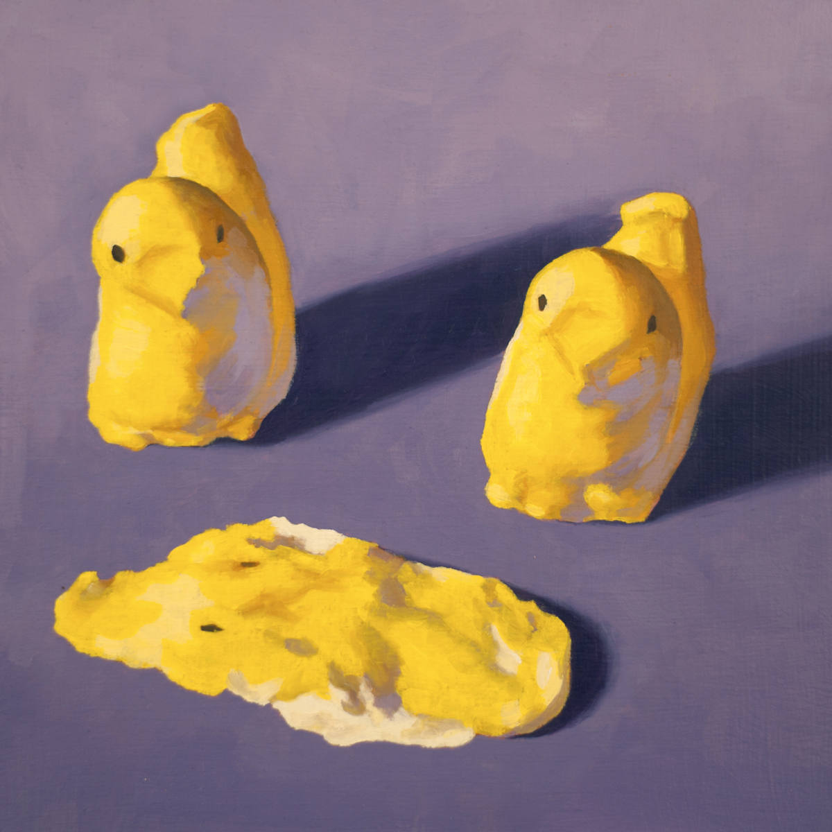 Crime Scene Peeps Art Print From Oil Painting Creepy Cute | Etsy