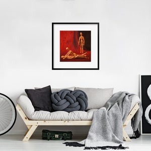 Mannequin Polyamory Art Print From Oil Painting - Erotic Painting of Voyeur Kink Threesome ...