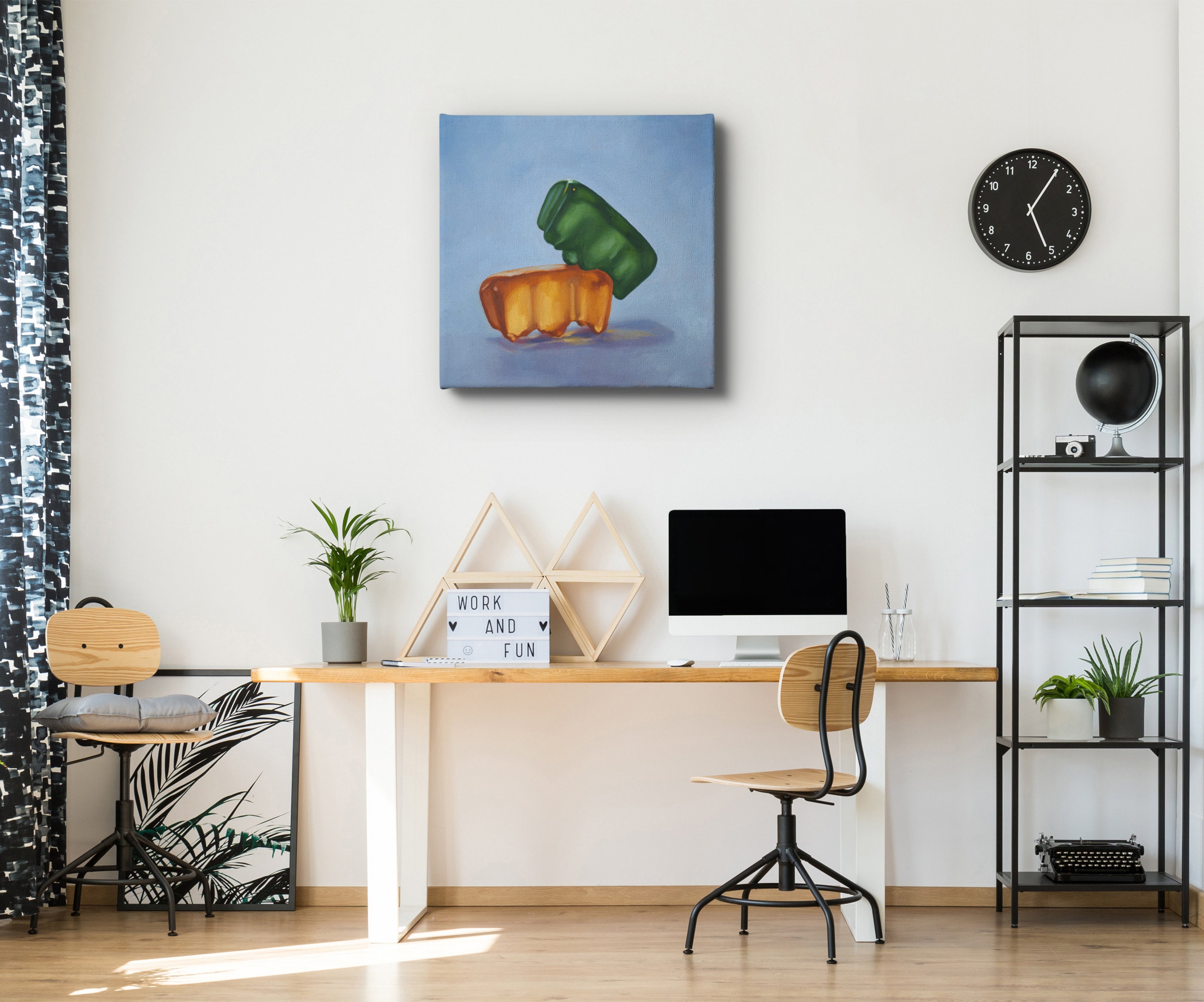 Gummy Bear Hump Stretched Canvas Art Print From Oil Painting | Etsy