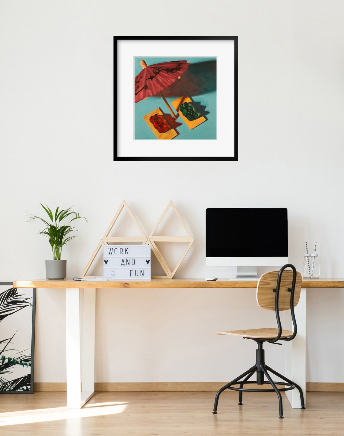 Gummy Bear Beach Bum Art Print From Oil Painting Tropical | Etsy