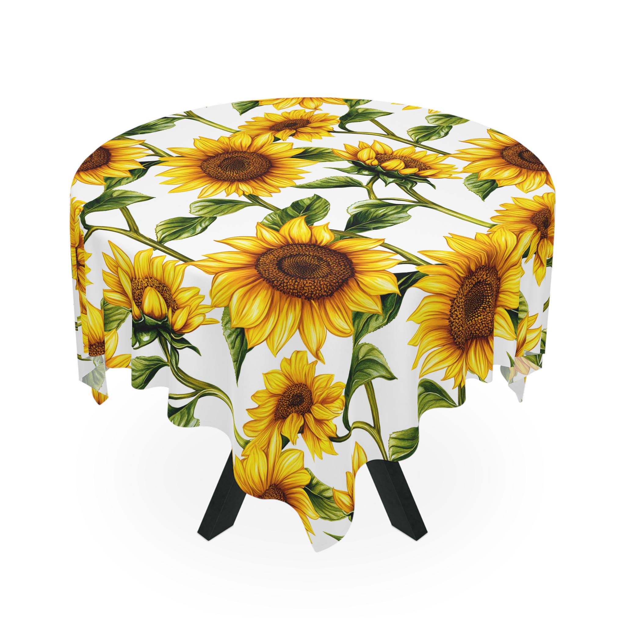 Sunflower Tablecloth - Brighten Your Table With Floral Charm, Perfect ...