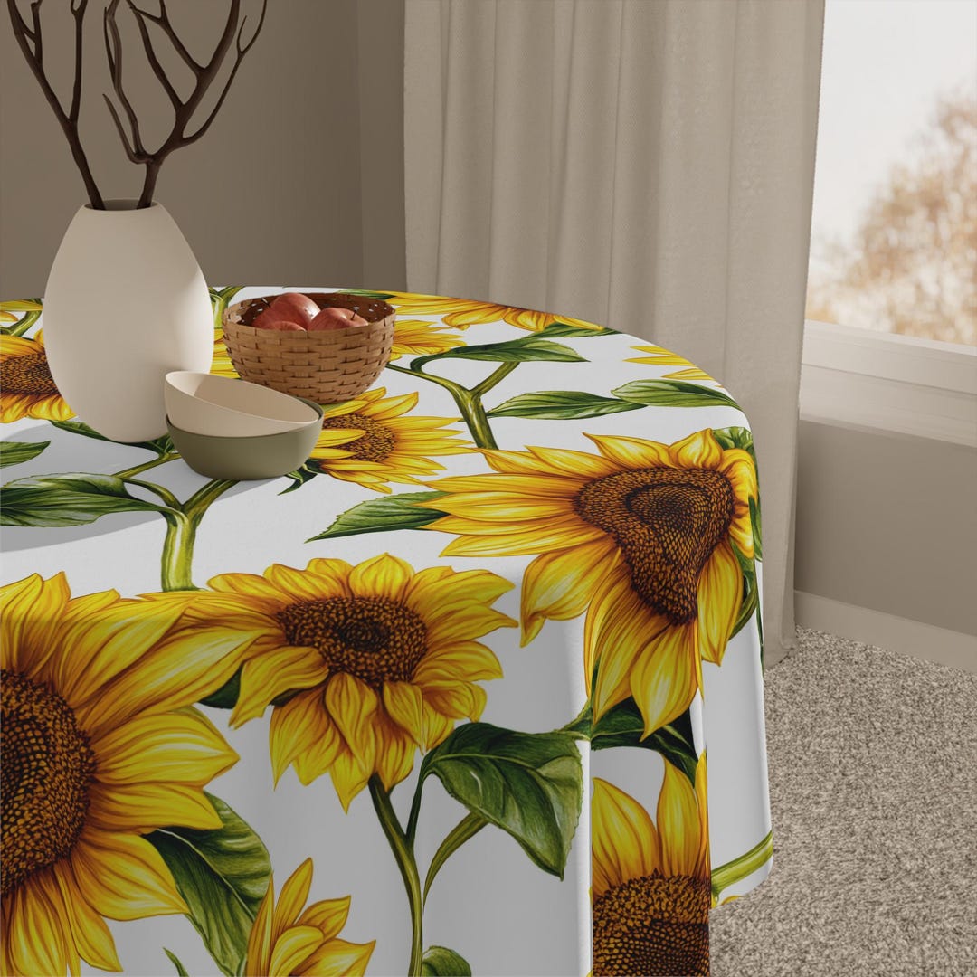 Sunflower Tablecloth - Brighten Your Table With Floral Charm, Perfect ...
