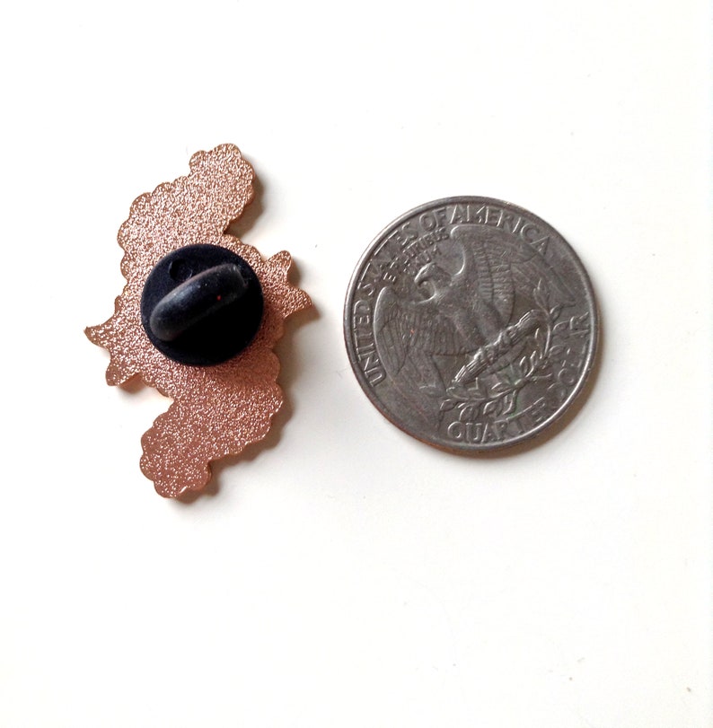 Floral Folk Motif Enamel Pin- Rose Gold Tulipán - Etsy