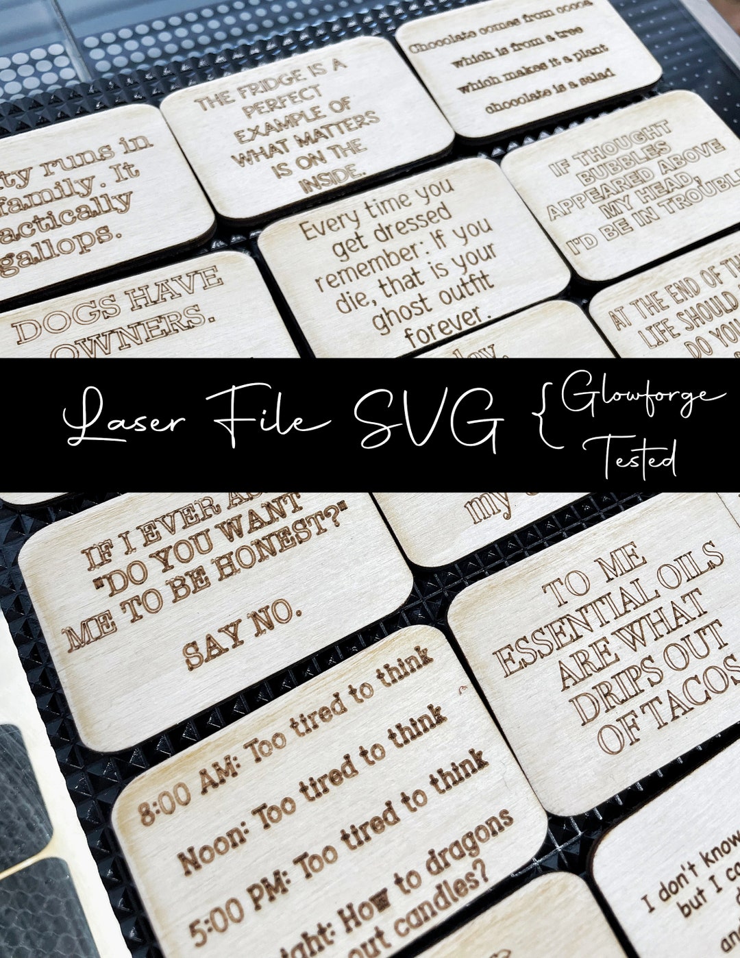 Snarky Magnet Bundle, *digital File* SVG, Glowforge File, Fridge ...