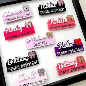 Cute Dental Name Tag, Personalized Dental Assistant Gift for Her ...