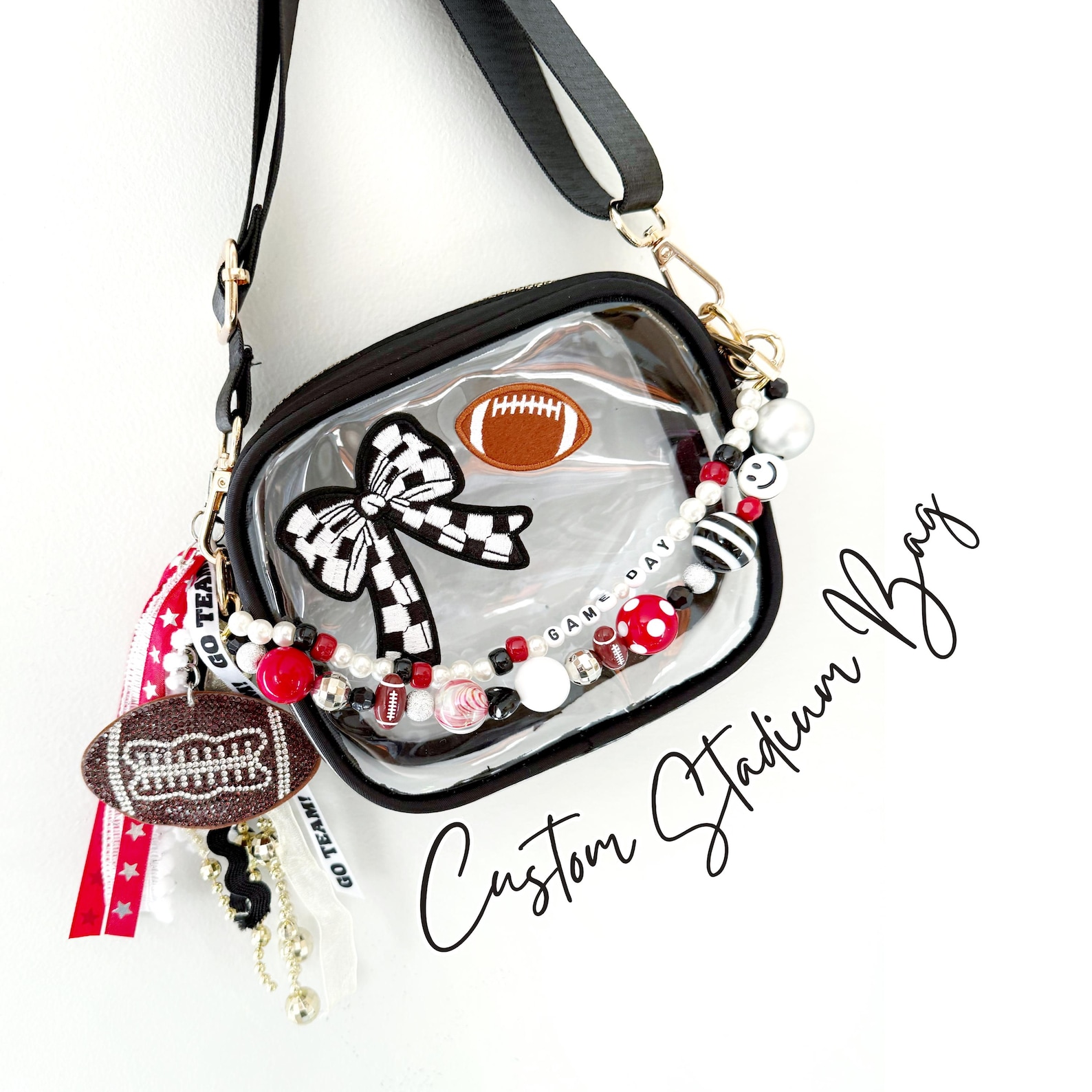 Custom Stadium Bag, Clear Game Day Purse, Team Bag, Crossbody, Gift for ...