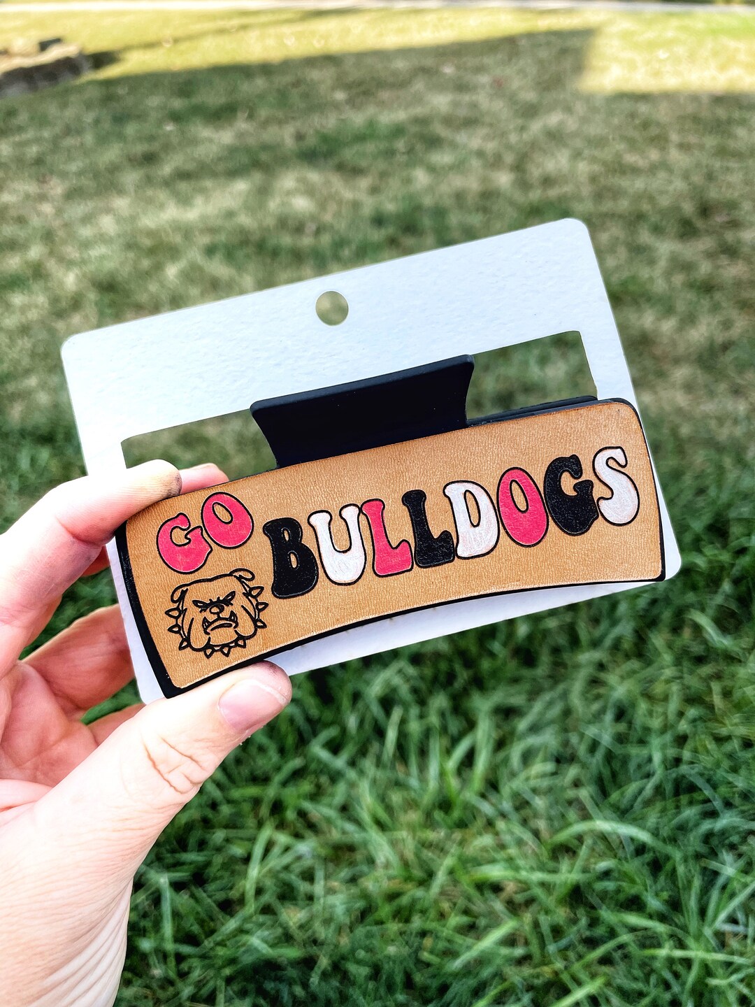 Bulldogs Claw Clip, Bulldog Pride, Teacher Gift for Her, Bulldogs Game ...