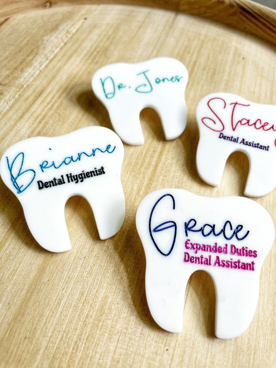 Personalized Dental Name Tag, Tooth Pin, Dental Graduation Gift ...