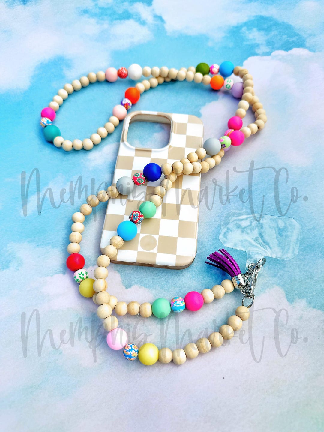 Crossbody Phone Leash, Beaded Phone Lanyard, Teacher Appreciation ...