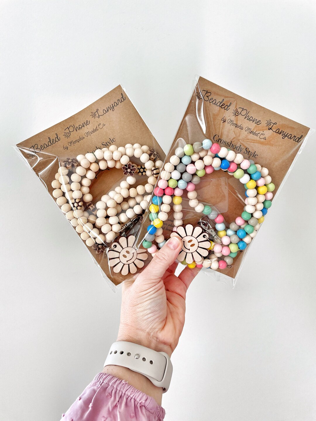 Phone Leash Crossbody, Beaded Lanyard, ID Holder, Birthday Gift for Her ...