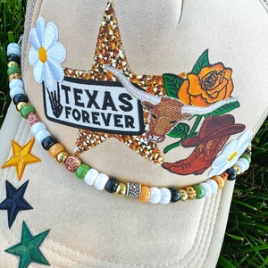 Texas Trucker Hat for Women, Trucker Hat With FAUX Patches, Custom Hat ...