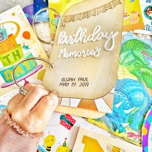 Birthday Card Keeper Book, Greeting Card Organizer, Memory Card Book ...