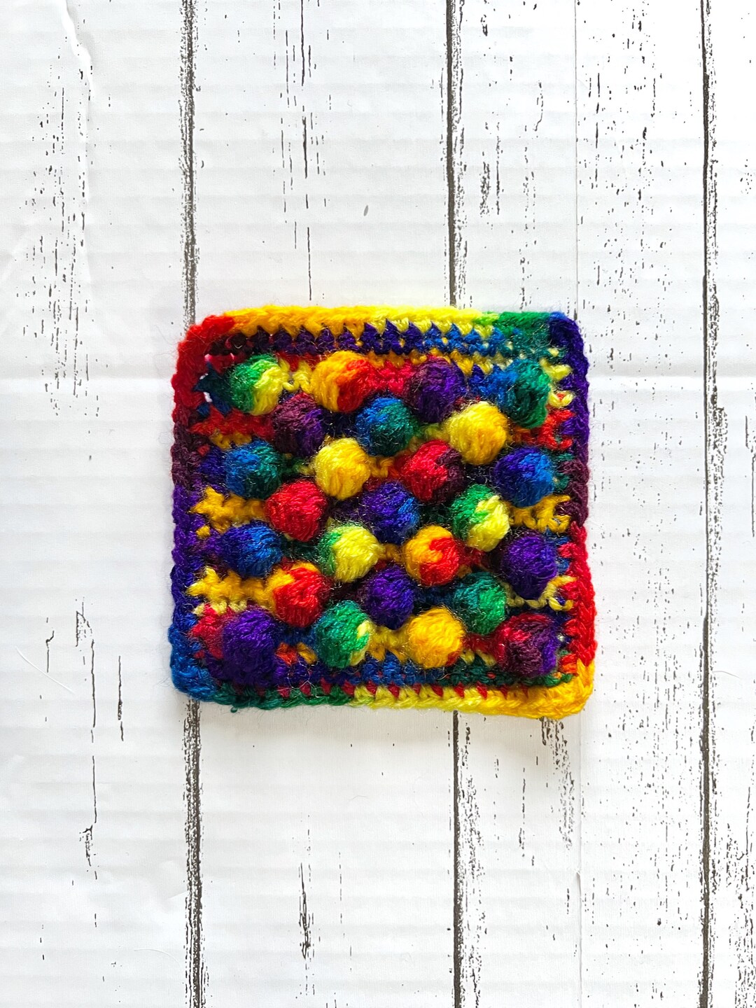 Large Poppable Crochet Fidget Toy, Multiple Pop Fidget Square, 25 Pop ...