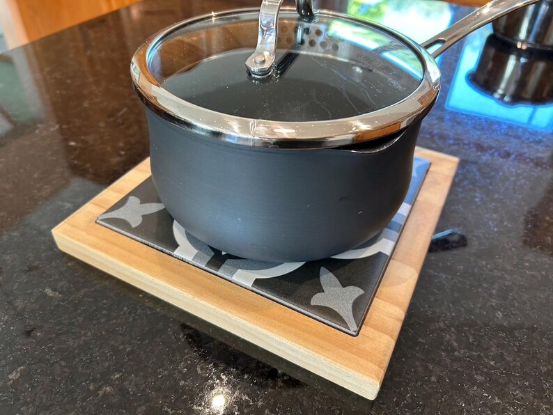 Wooden Trivet With Ceramic Tile Insert for Hot Pots and Dishes. Protect ...