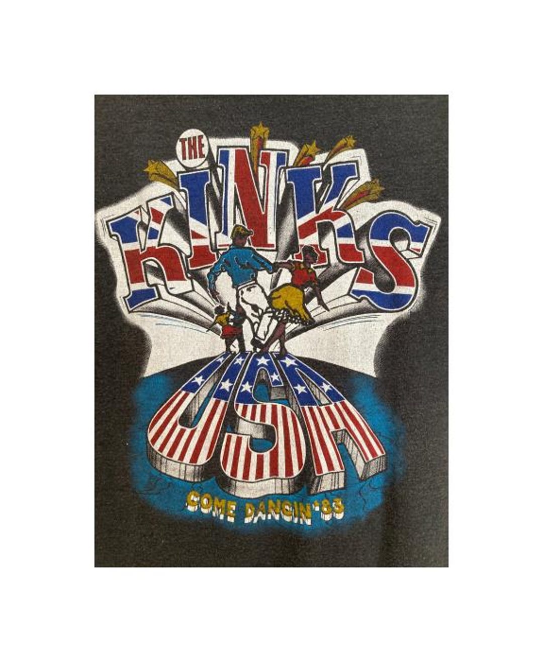 RARE 1983 THE KINKS Usa Tour Tee Come Dancing Rock N Roll Music Band ...