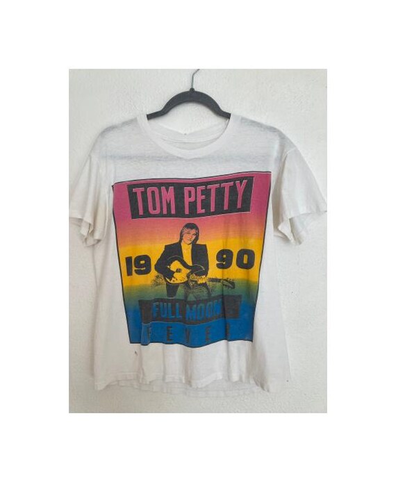 RARE 1990 TOM PETTY Full Moon Fever music tee tshirt - Gem