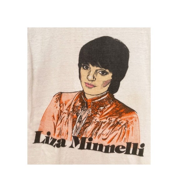 RARE Vintage LIZA MINNELLI ringer tee tshirt - Gem RARE Vintage LIZA MINNELLI ringer tee tshirt - Gem