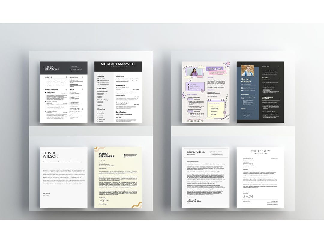 Canva Editable Resume Cover Letter Template Bundle ATS Friendly CV ...