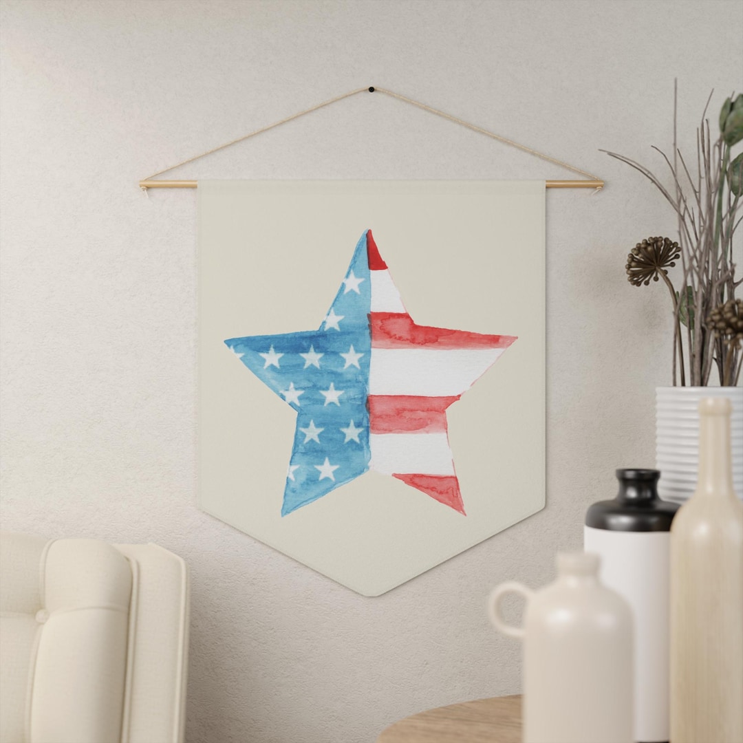 American Flag Home Decor Front Door Pennant Banner Sign, Vintage ...